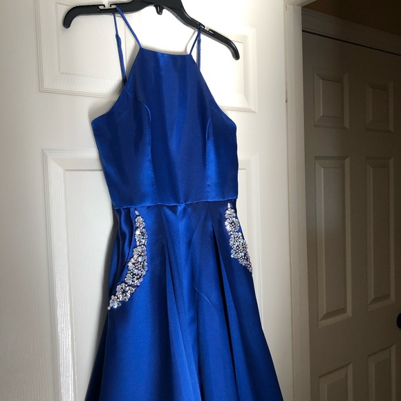 Windsor | Dresses | Windsor Blue Satin Prom Dress Nwt | Poshmark